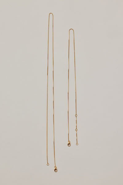 Vintage gold Box chain short